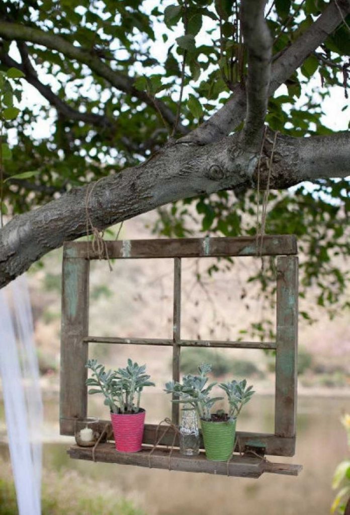 55 Ideas For Garden Decorations From Old Windows and Doors